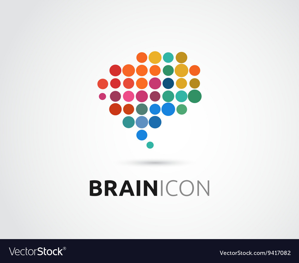 Brain Creative mind head learning icon Royalty Free Vector