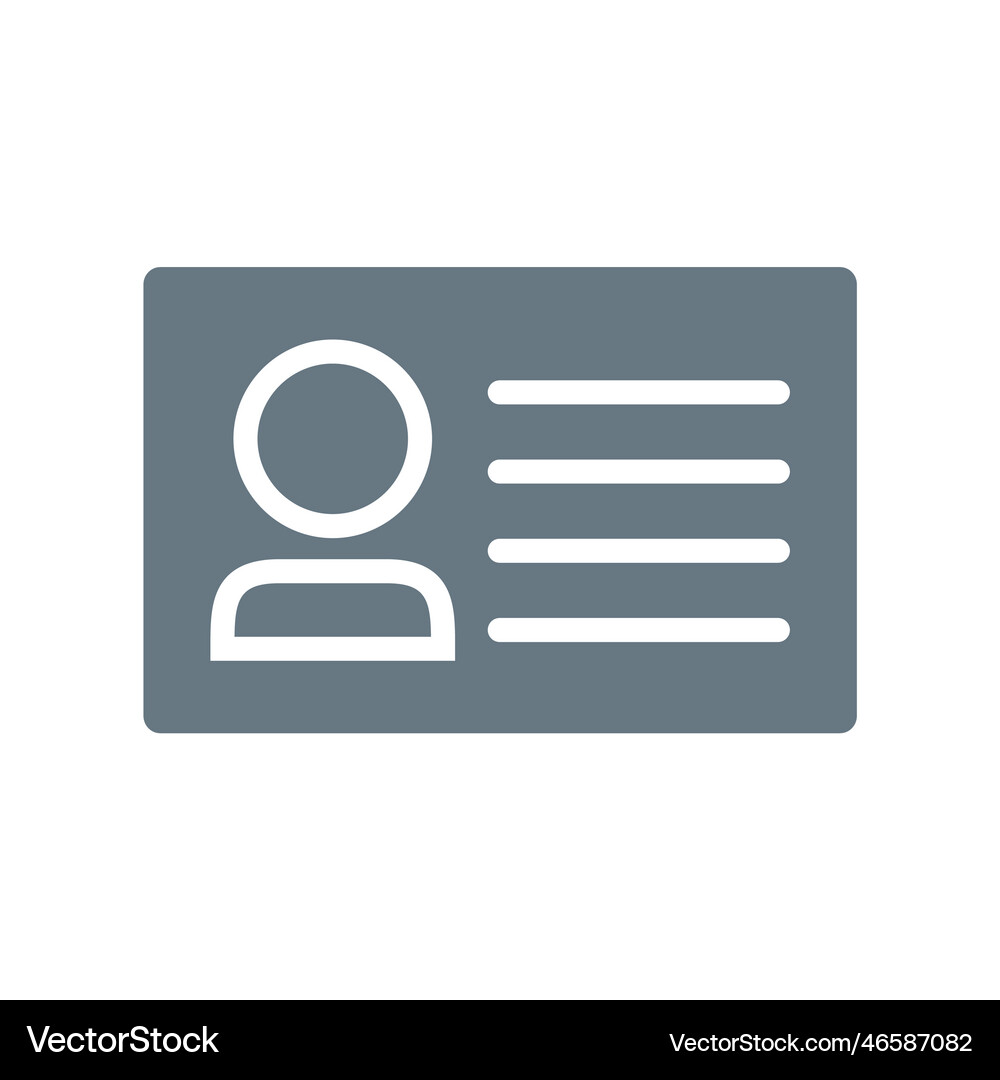 Flat design nameplate icon or business card Vector Image