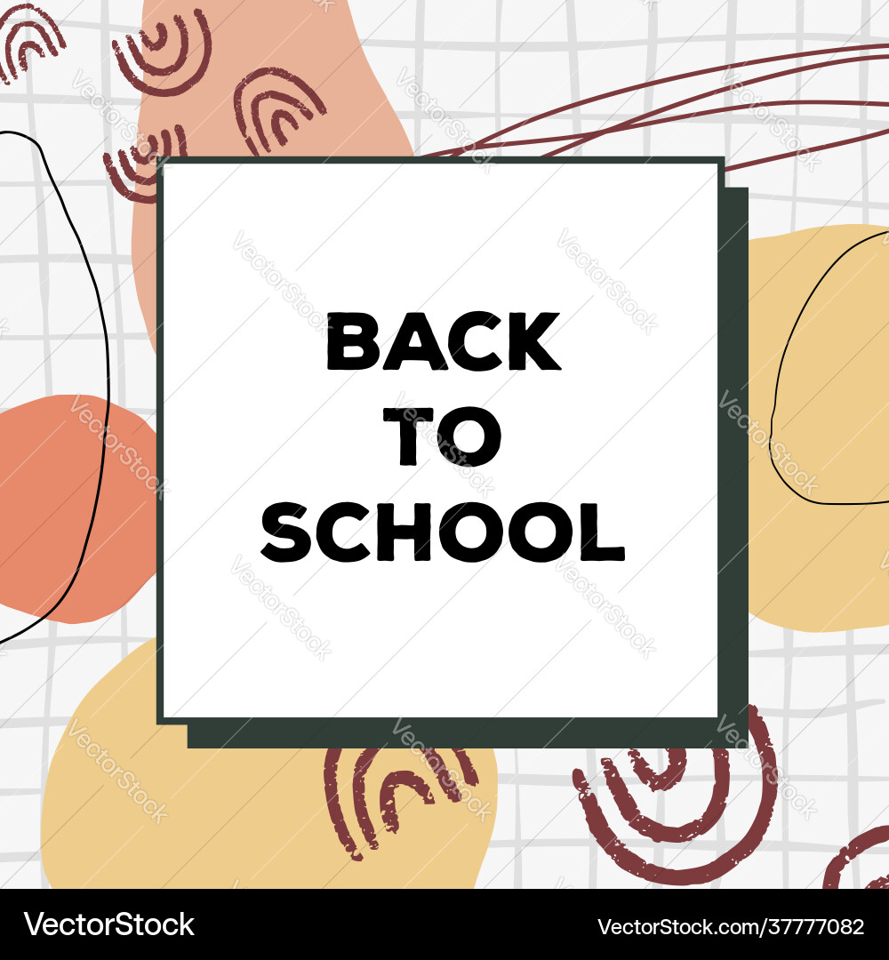 Hand drawn fun back to school background Vector Image