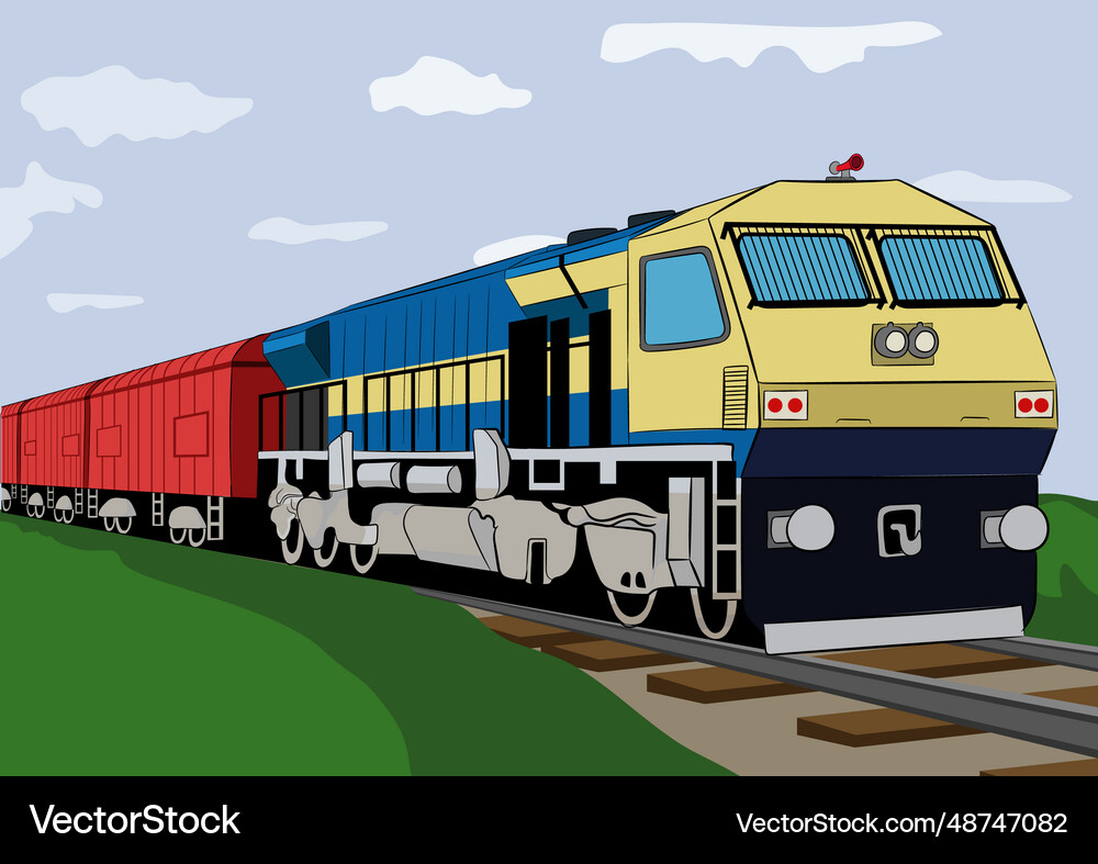 Image of indian railways Royalty Free Vector Image
