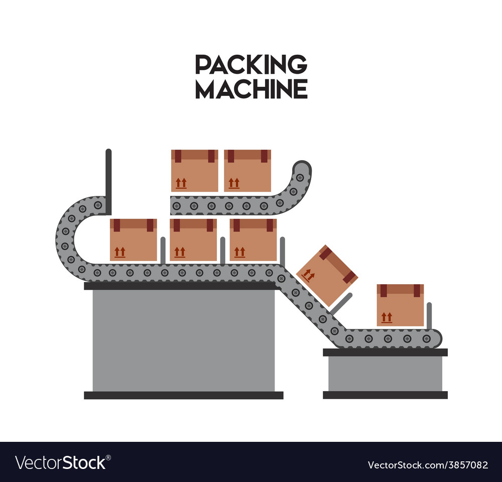 Packing machine Royalty Free Vector Image - VectorStock