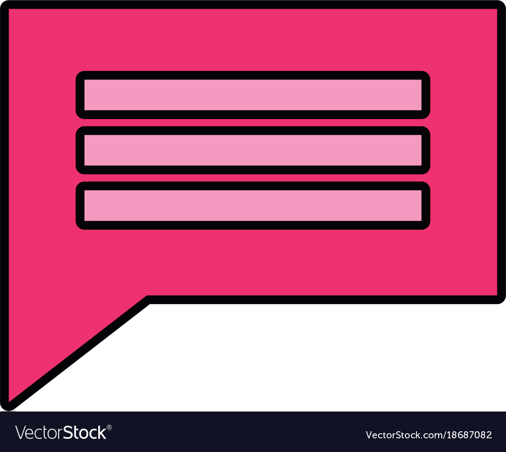 Rectangle speech icon Royalty Free Vector Image