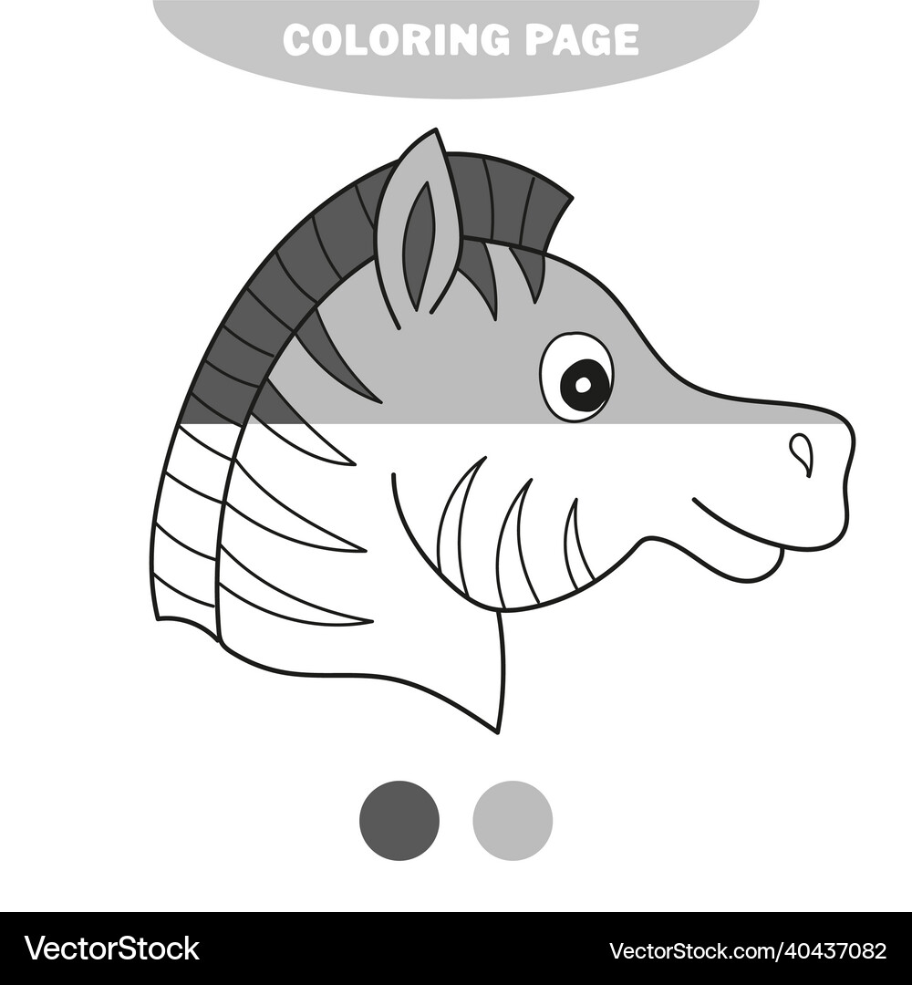 Simple coloring page book for kids Royalty Free Vector Image