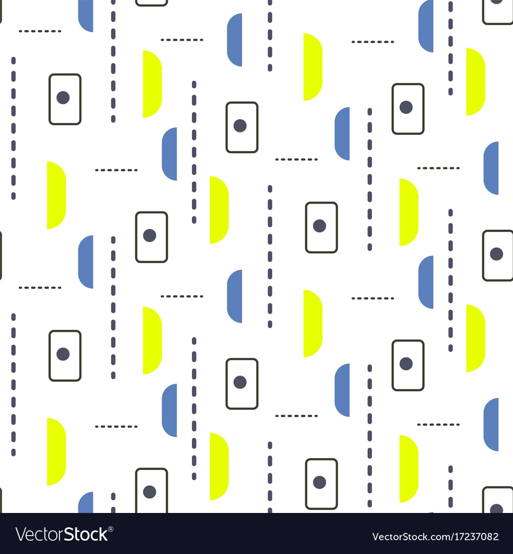 Tiny retro shapes seamless pattern Royalty Free Vector Image