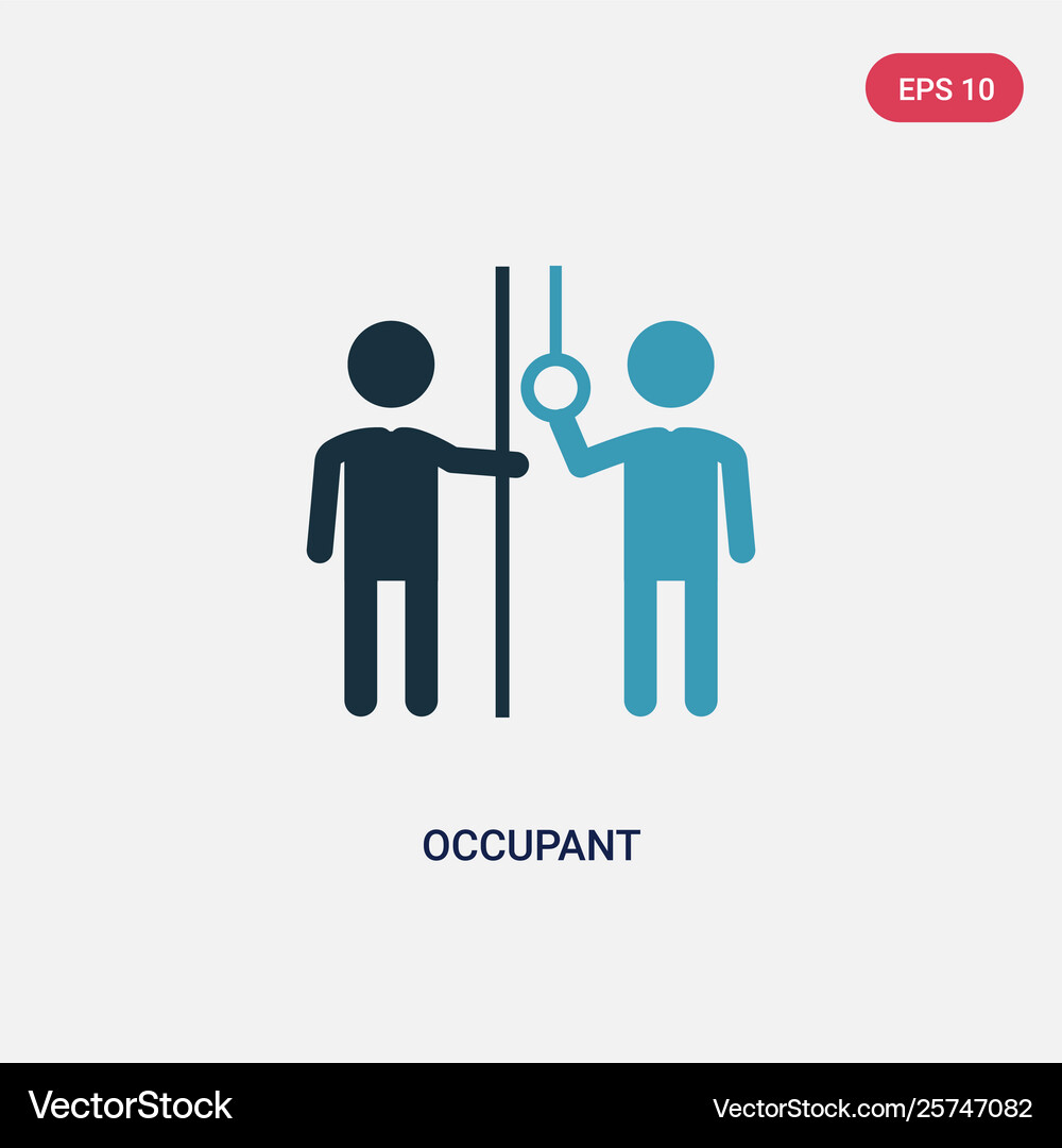 Two color occupant icon from people concept Vector Image
