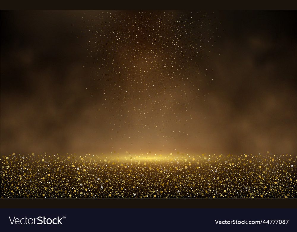 Abstract background a golden glow with magical Vector Image