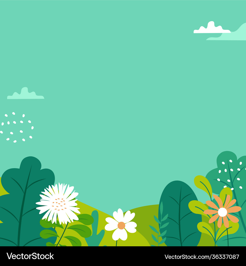 Abstract spring and summer flat simple natural Vector Image