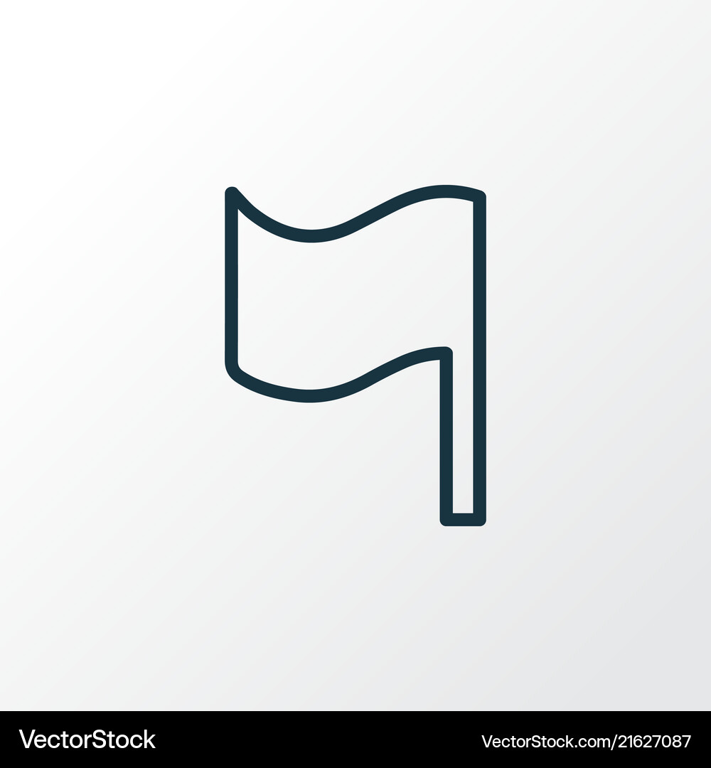 Flag icon line symbol premium quality isolated Vector Image