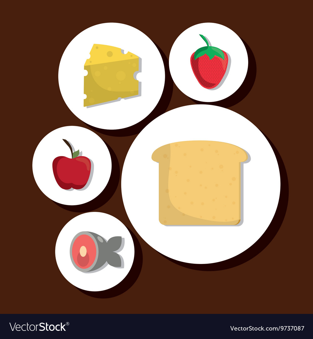 Food icon set nutrition and organic design Vector Image