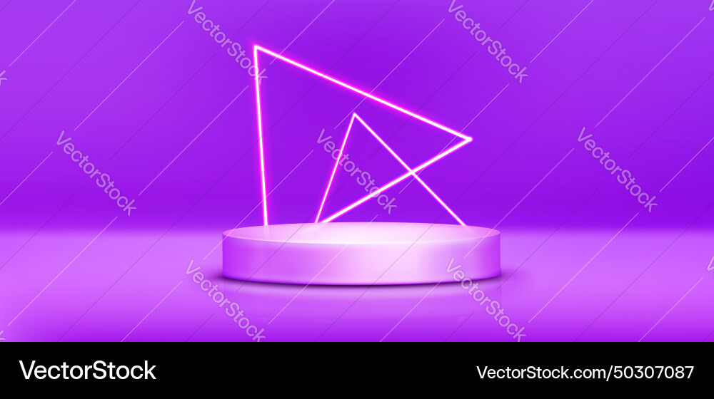 Hologram round product display podium Royalty Free Vector