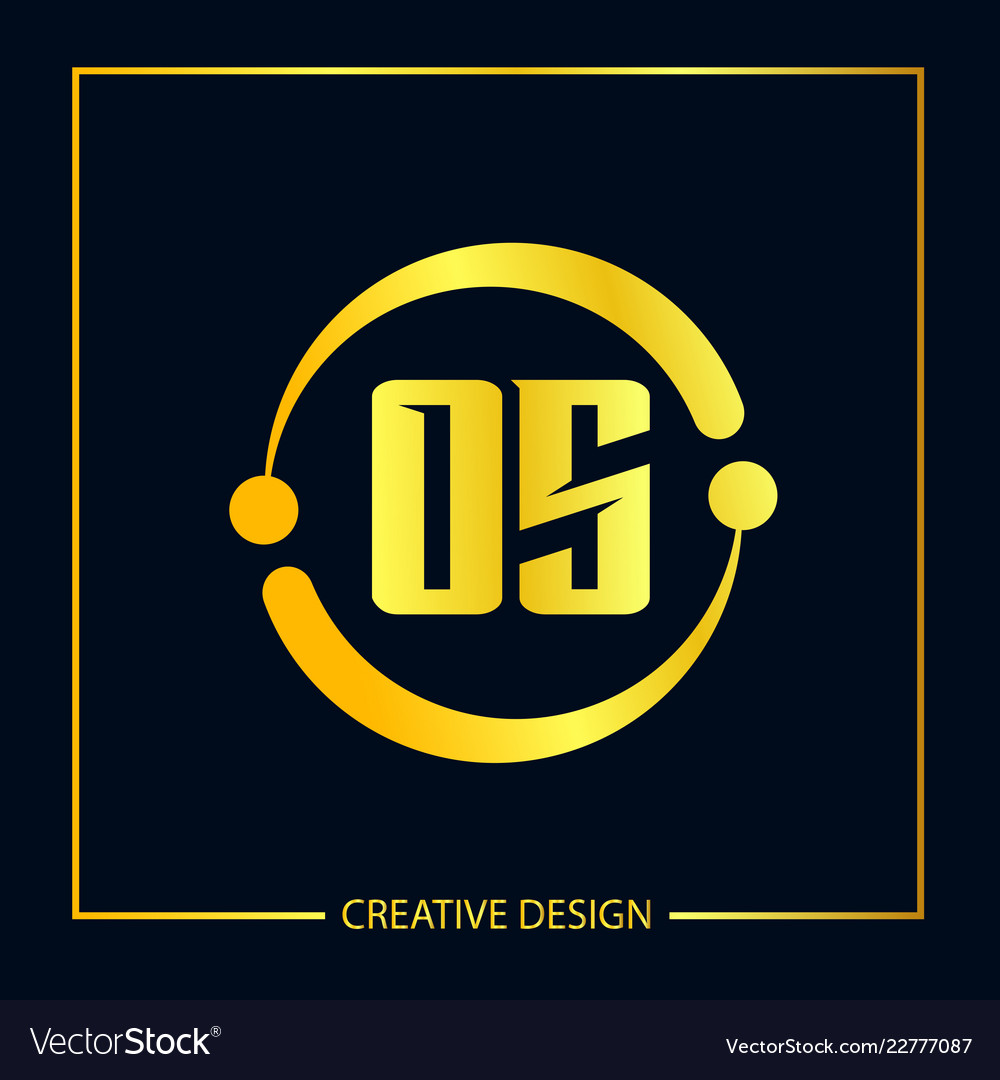 Initial letter os logo template design Royalty Free Vector