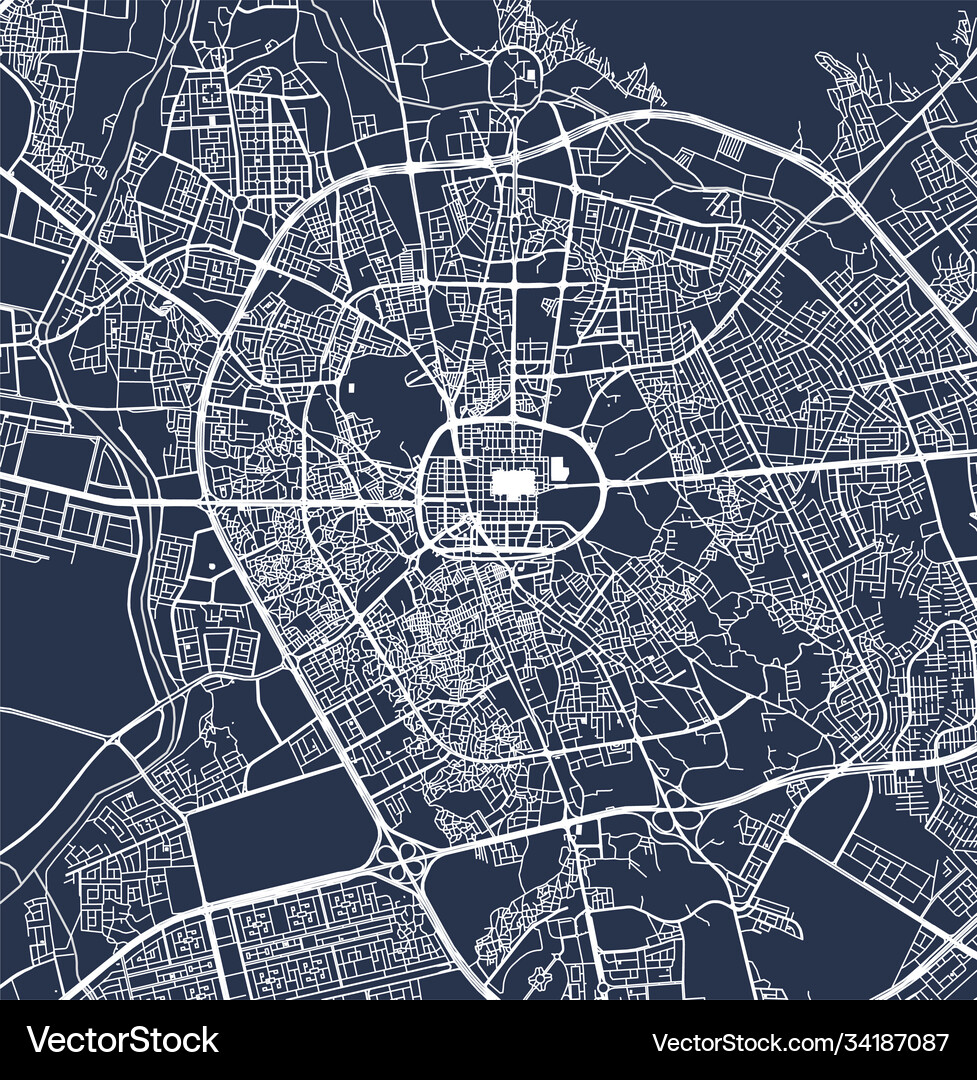 Map city medina saudi arabia Royalty Free Vector Image