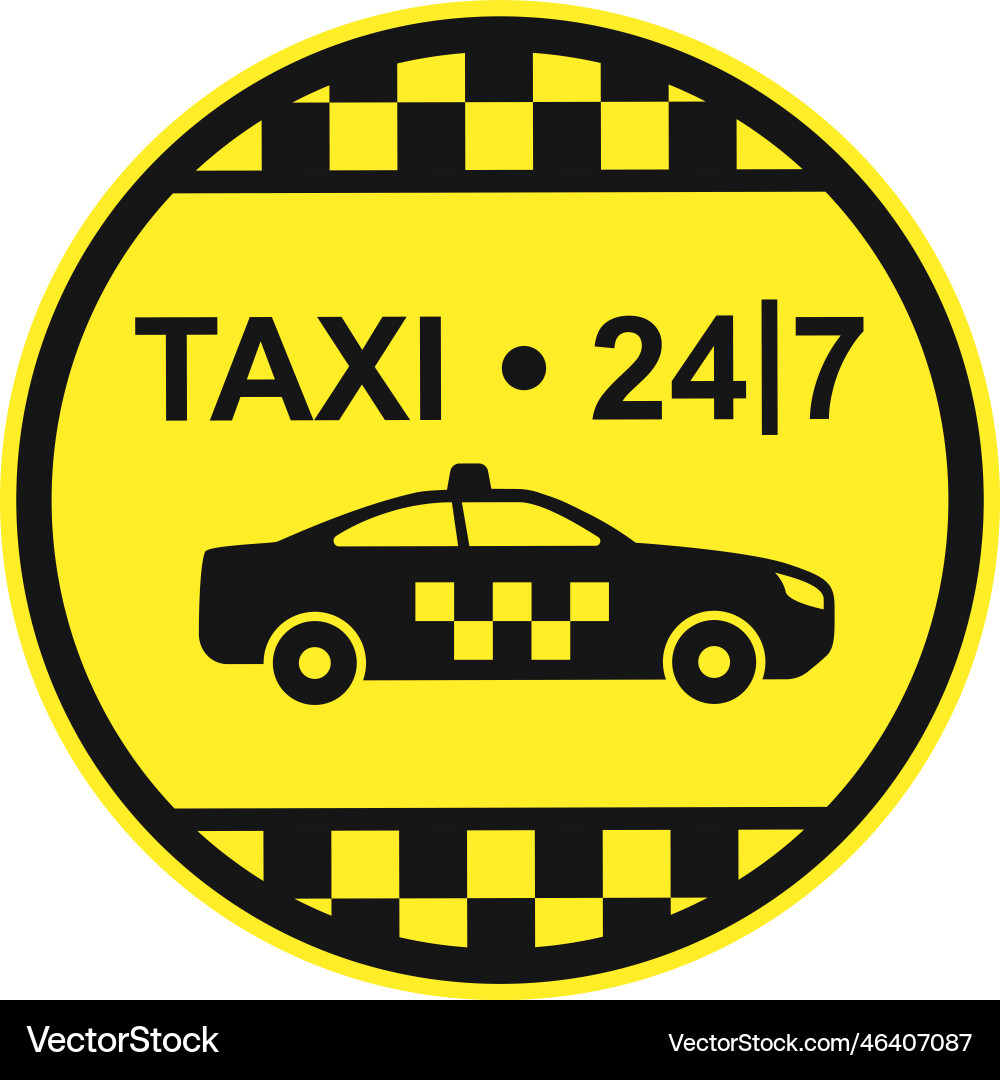 Taxi calling service yellow cab always available Vector Image