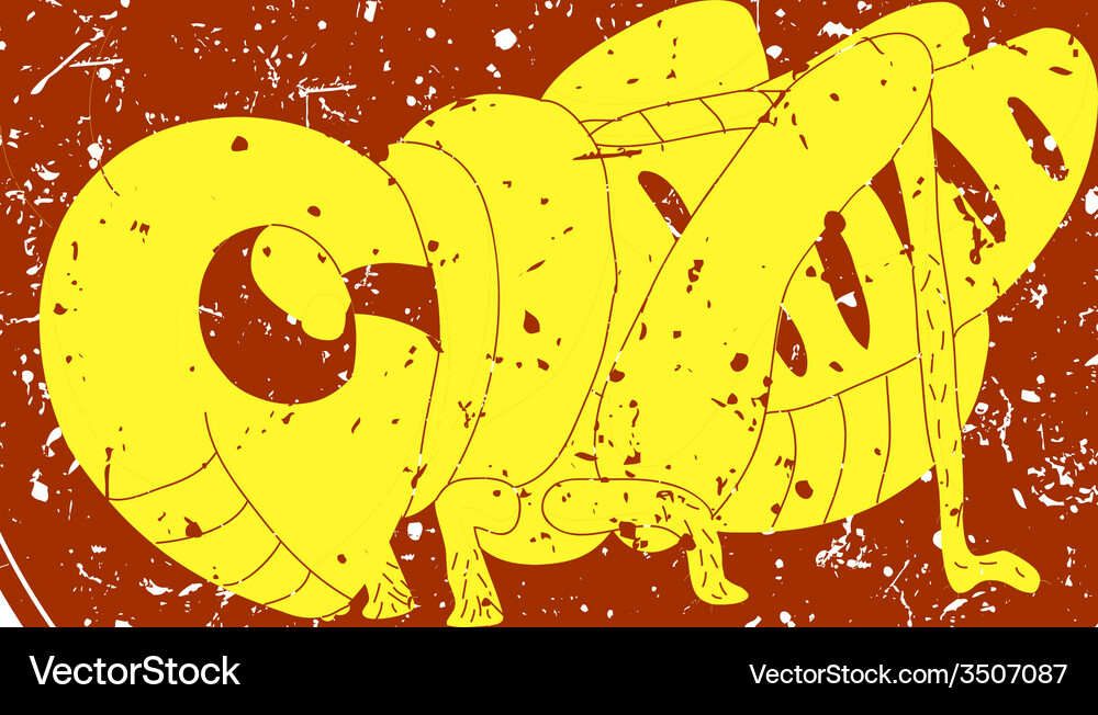 Vintage sign with locusts Royalty Free Vector Image