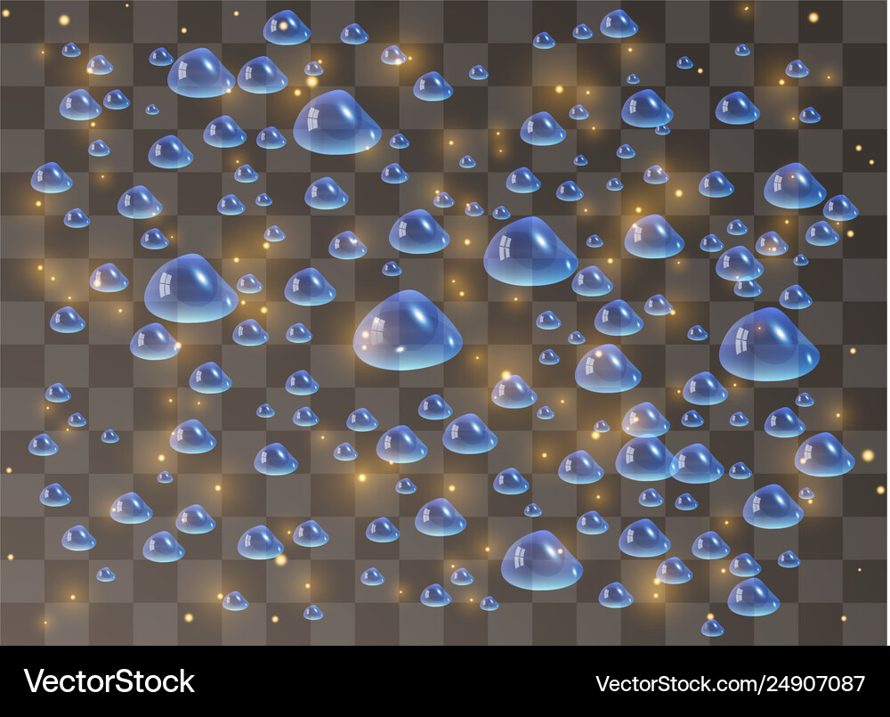 Water drops raindrops or showers condensation Vector Image