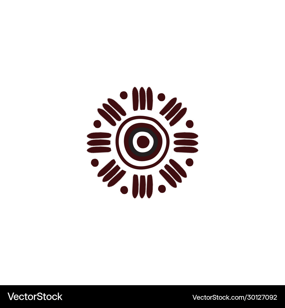 Aboriginal art dots painting icon logo design Vector Image