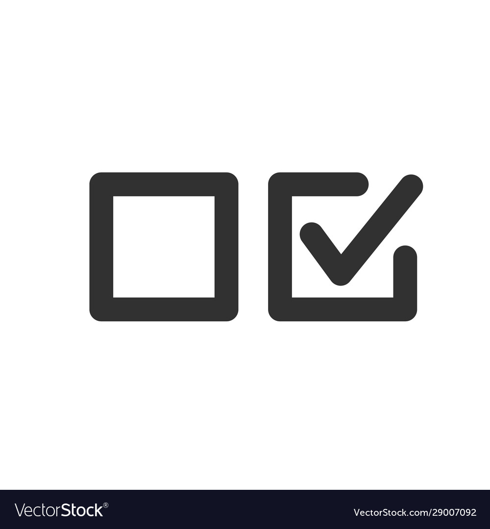 Check Uncheck Concept Checkbox Set With Blank Vector Image