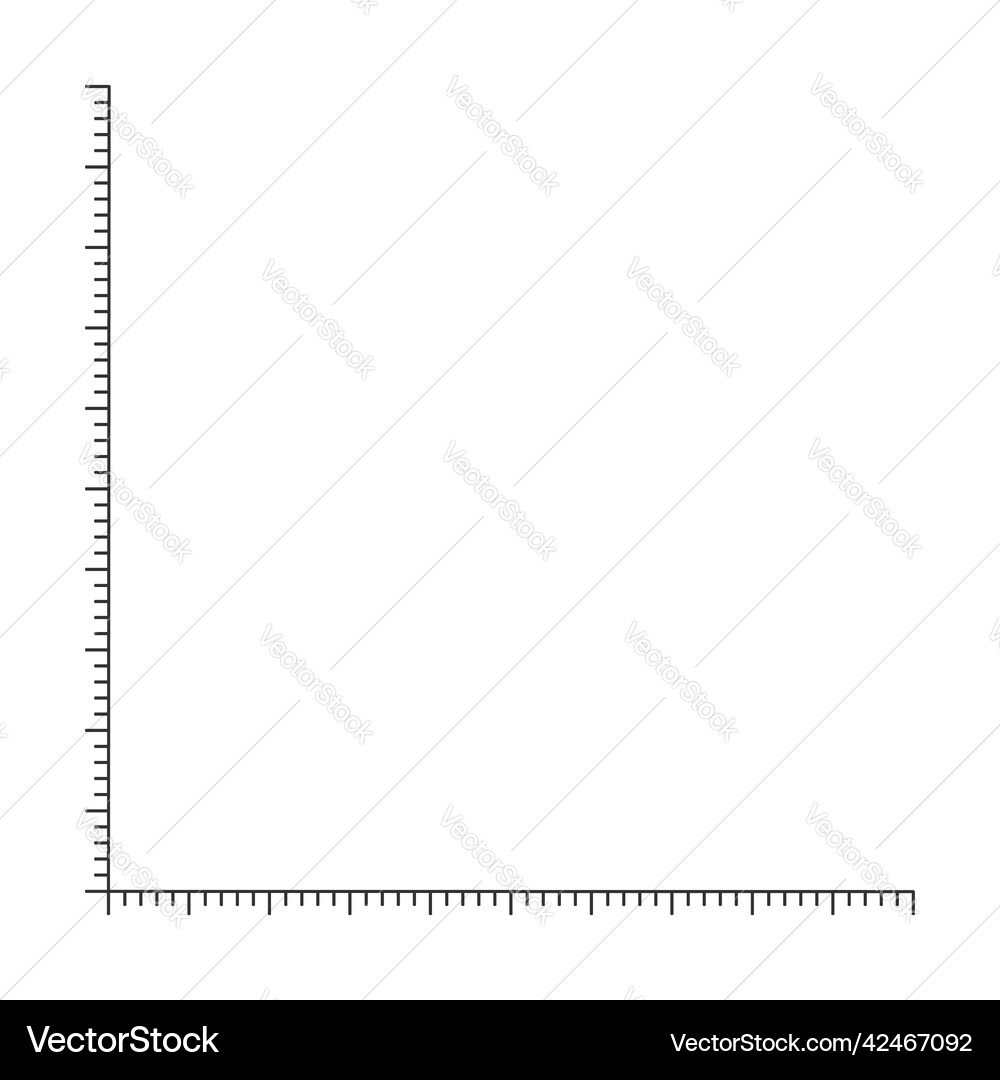 Corner ruler template measuring tool of length Vector Image