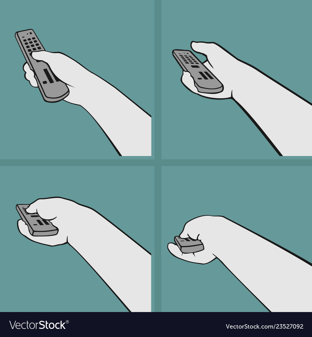 Hand with remote control animation footage Vector Image