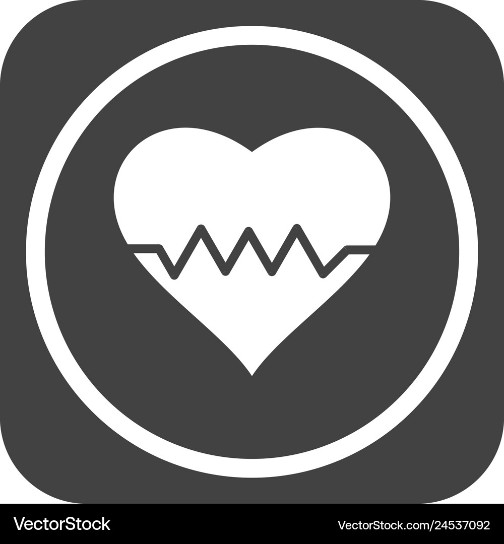 Heart beat icon Royalty Free Vector Image - VectorStock