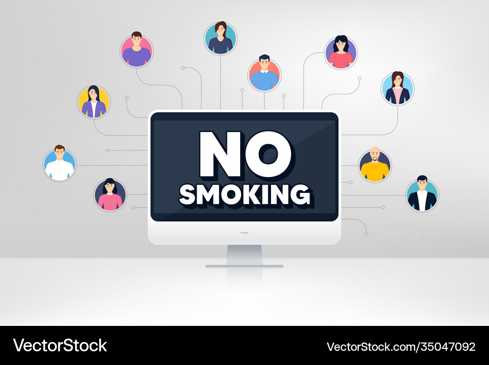 No smoking banner stop smoke sign Royalty Free Vector Image