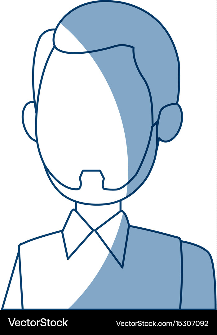 Profile man male cartoon faceless image Royalty Free Vector