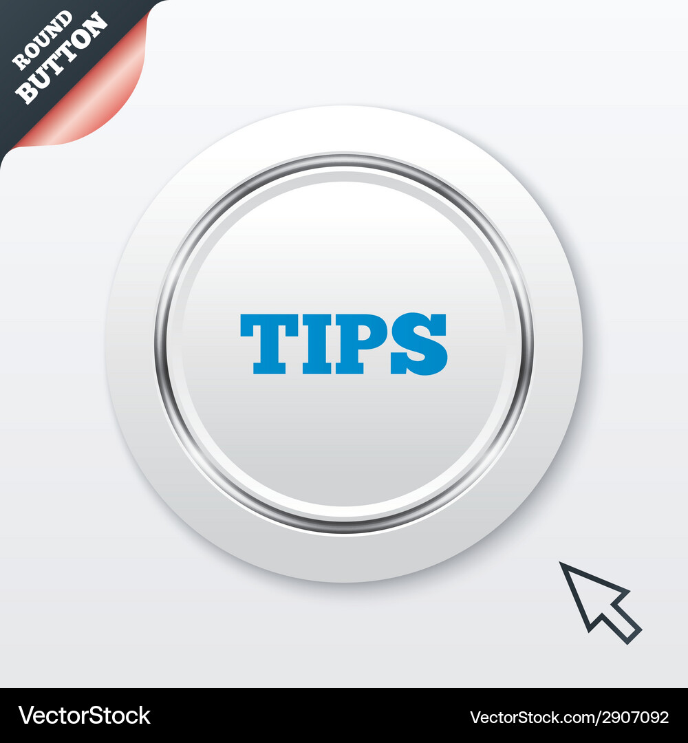Tips sign icon service money symbol Royalty Free Vector