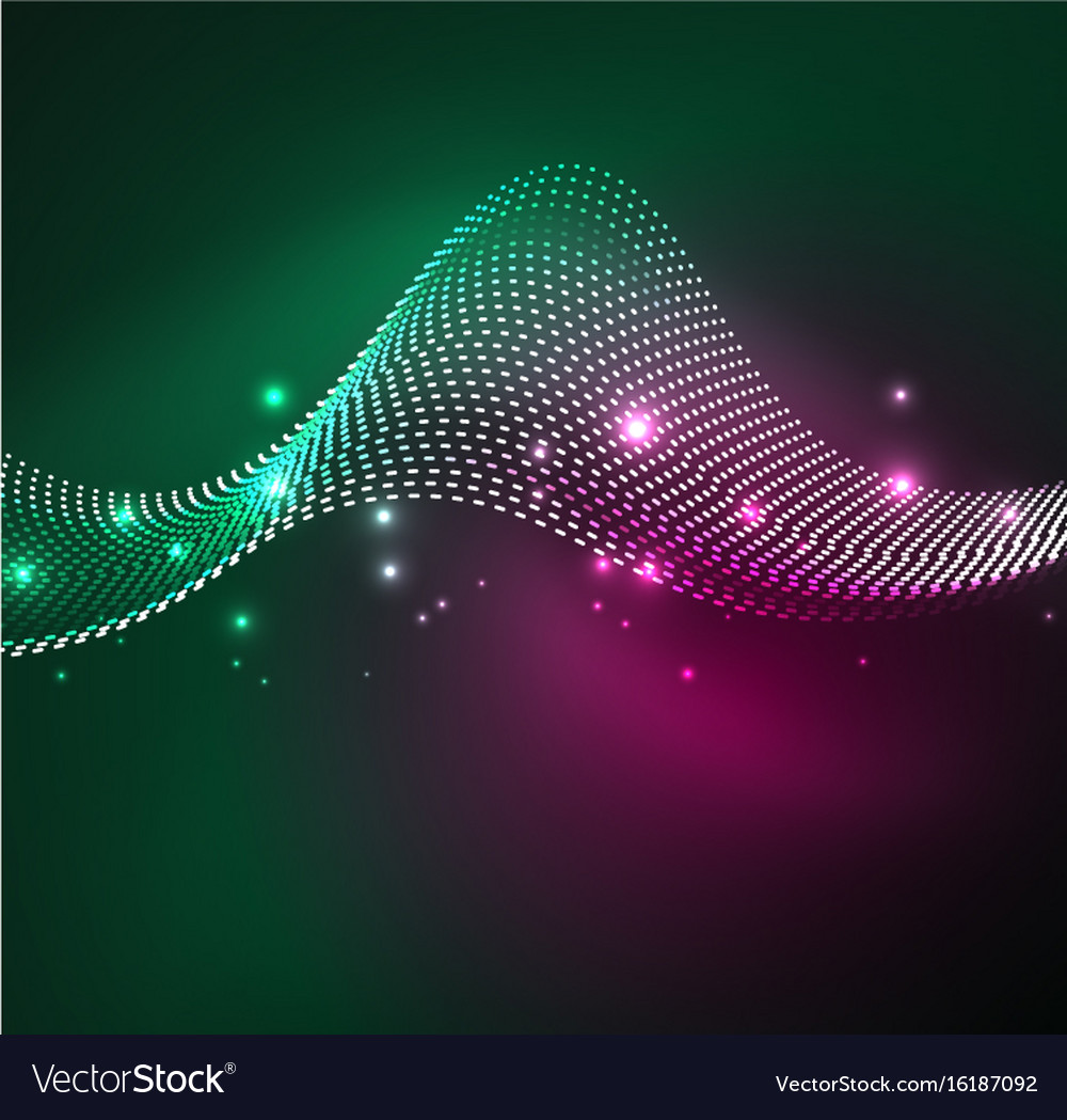 Wave particles background Royalty Free Vector Image