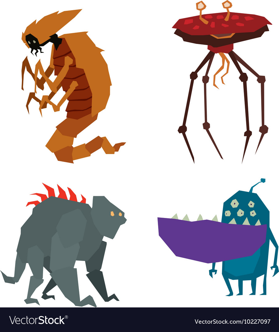 Alien monster Royalty Free Vector Image - VectorStock