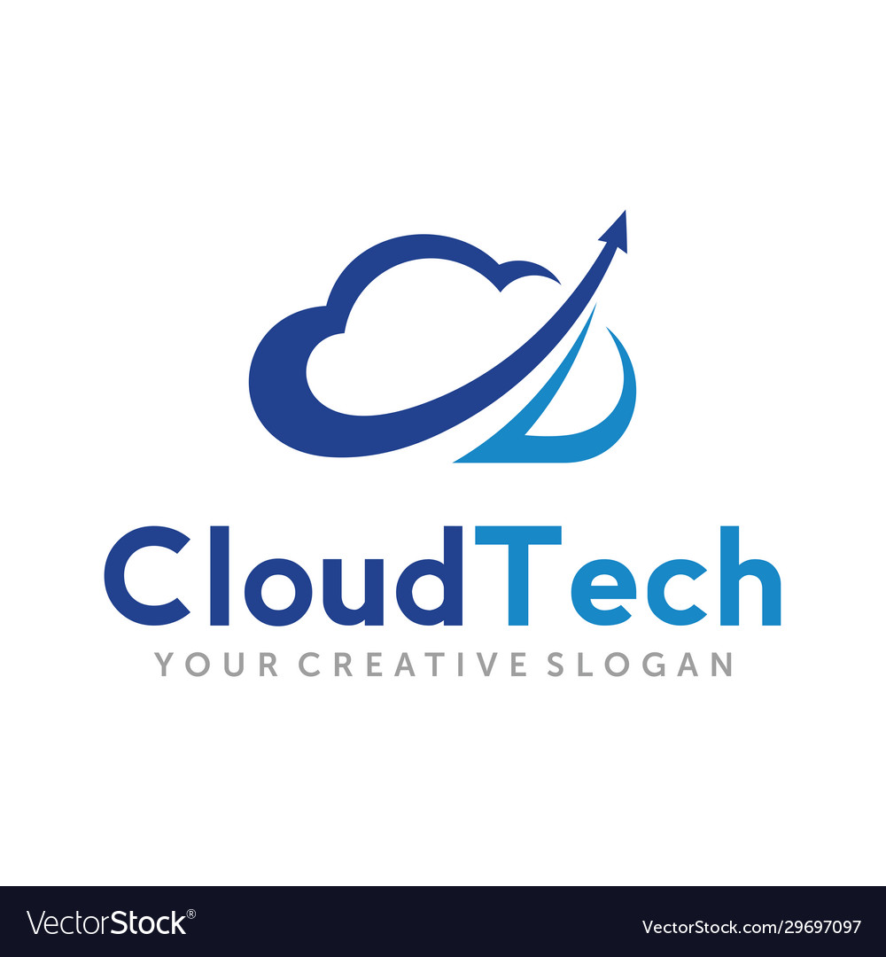 Cloud tech logo Royalty Free Vector Image - VectorStock