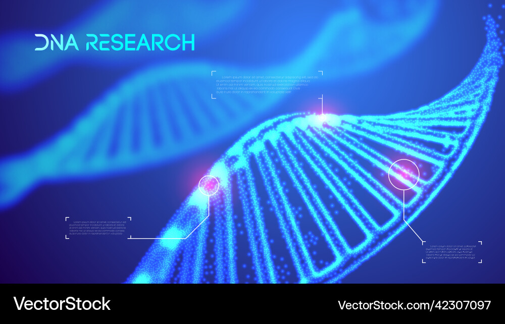 Dna medical research genetic engineering Vector Image