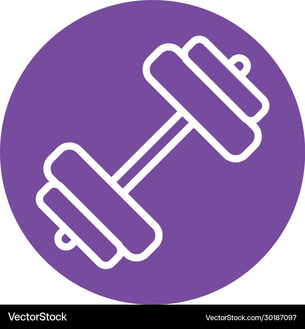 Dumbbell gym block style icon Royalty Free Vector Image