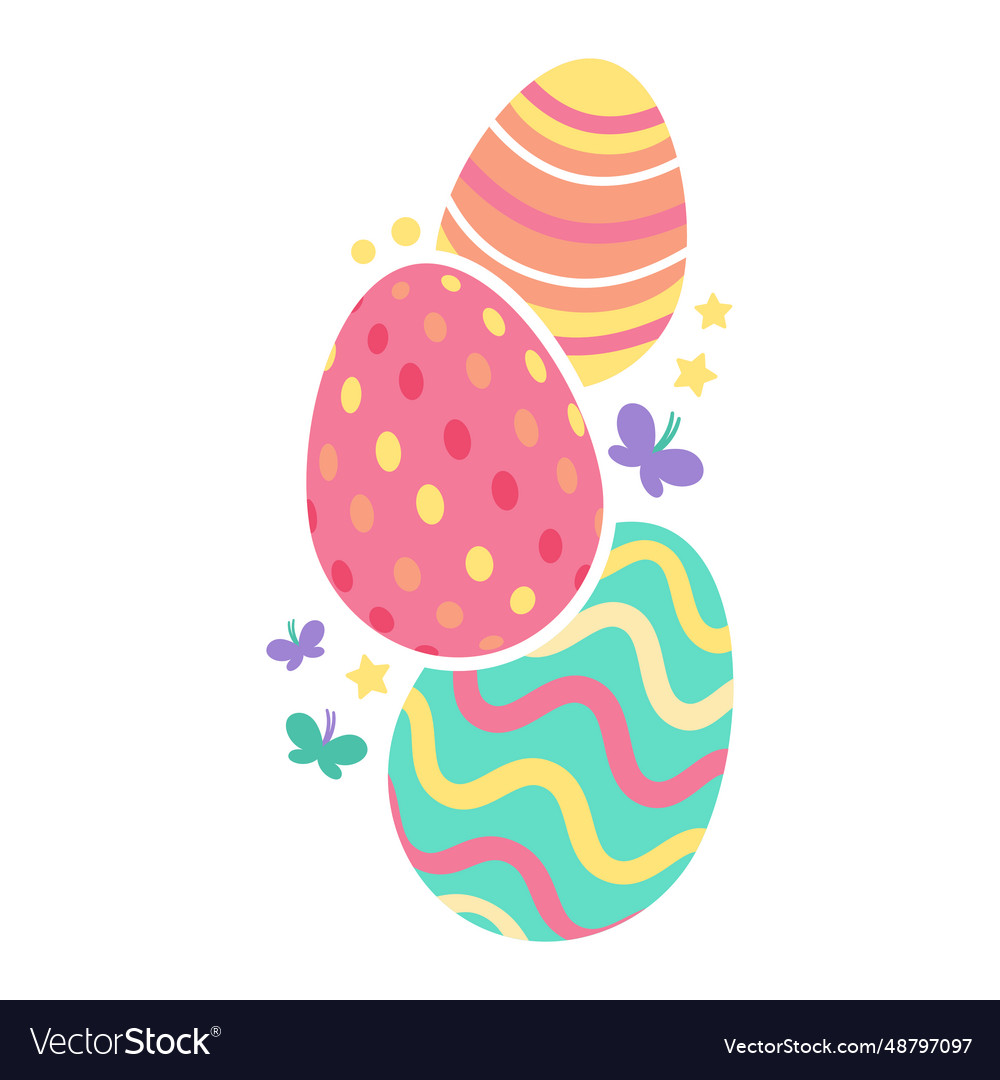 Egg easter painted easter egg easter egg pattern Vector Image