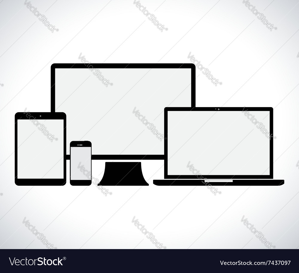 Electronic device set Royalty Free Vector Image