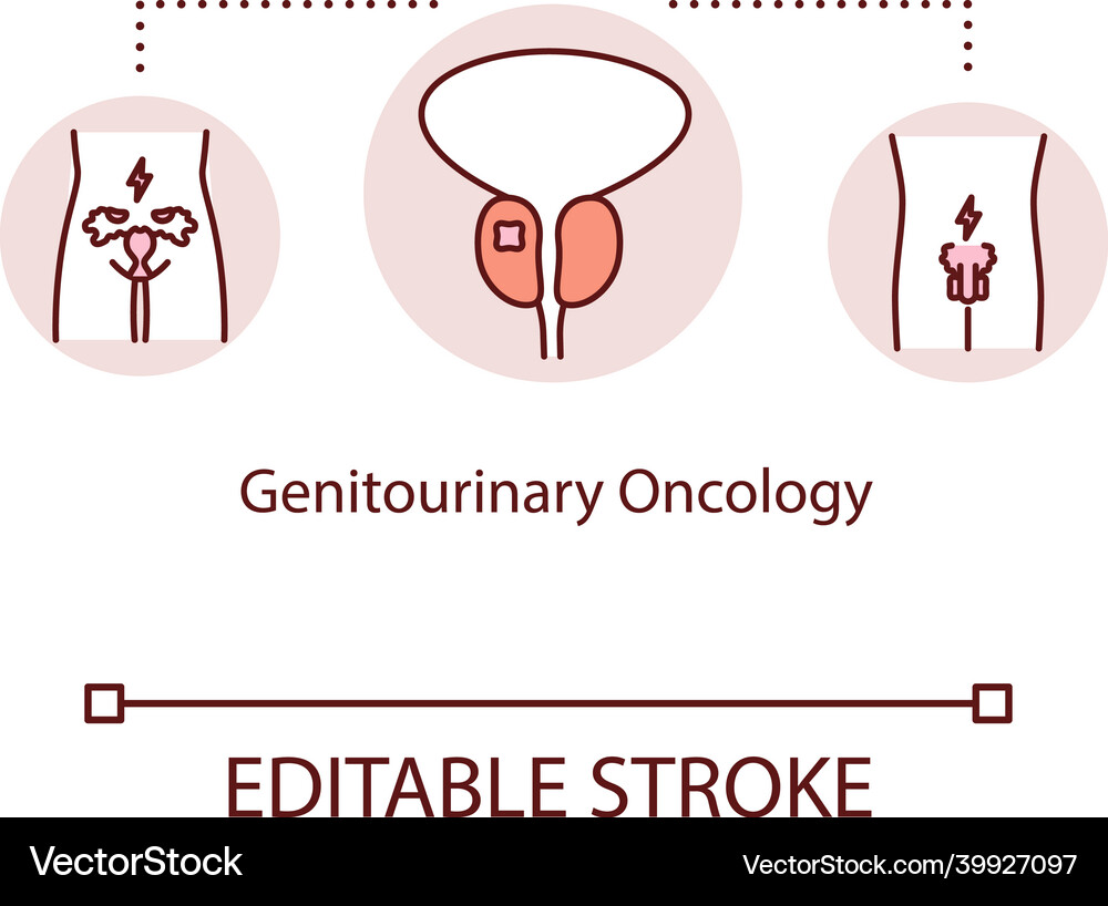 Genitourinary oncology concept icon reproductive Vector Image