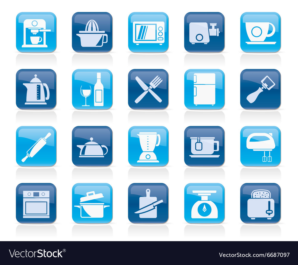 Kitchenware objects and equipment icons Royalty Free Vector Kitchenware objects and equipment icons Royalty Free Vector