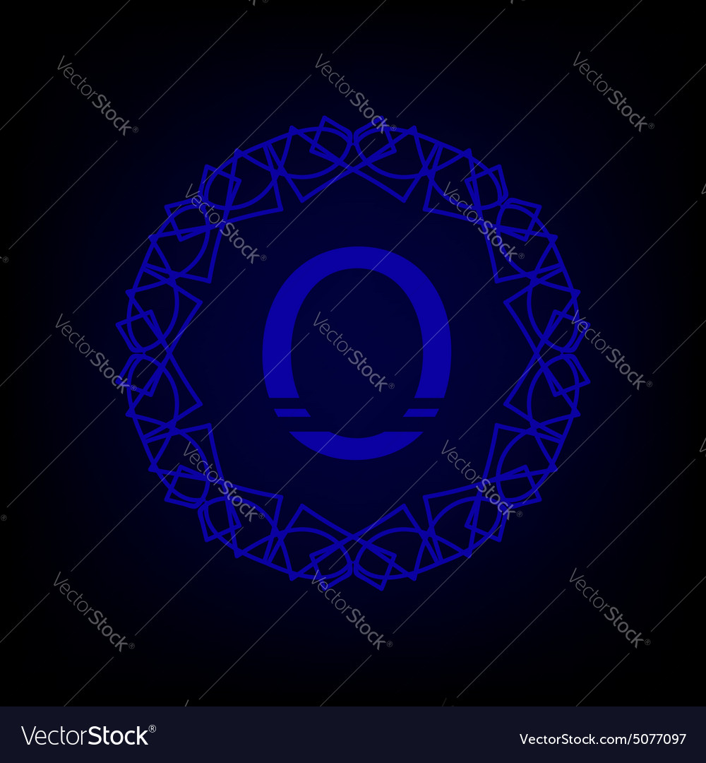 Monogram o Royalty Free Vector Image - VectorStock