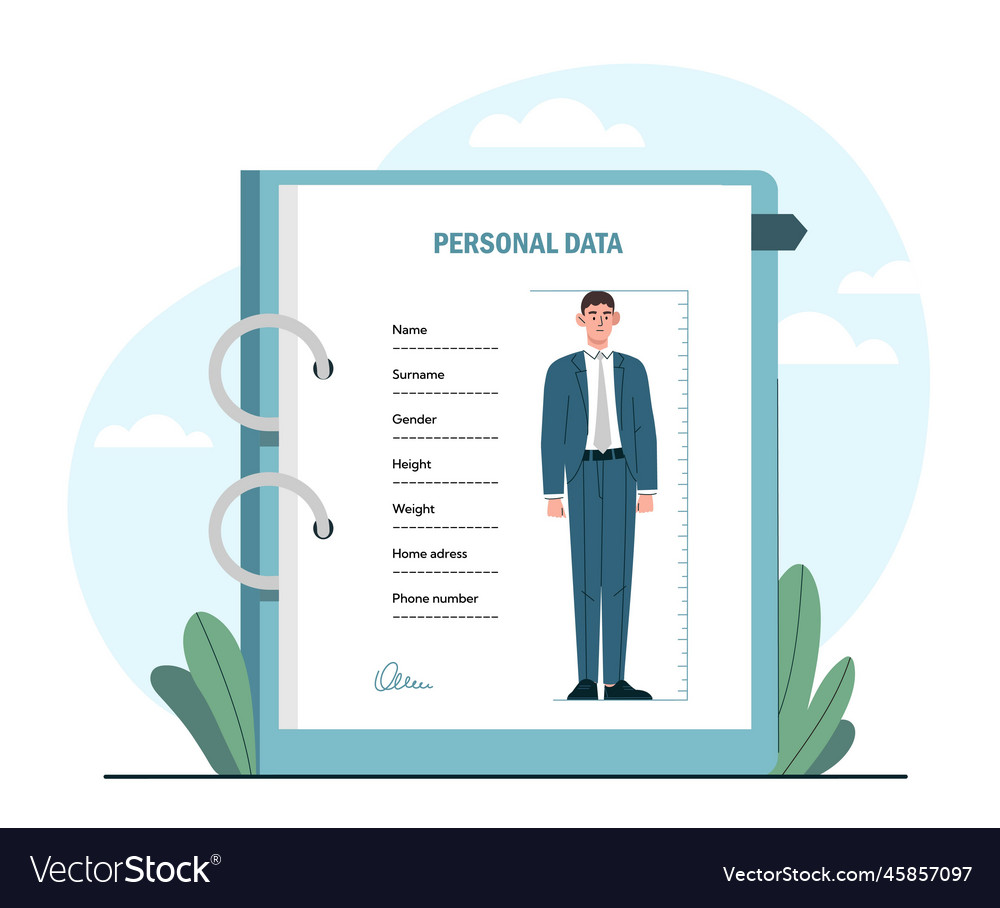 Personal data concept Royalty Free Vector Image