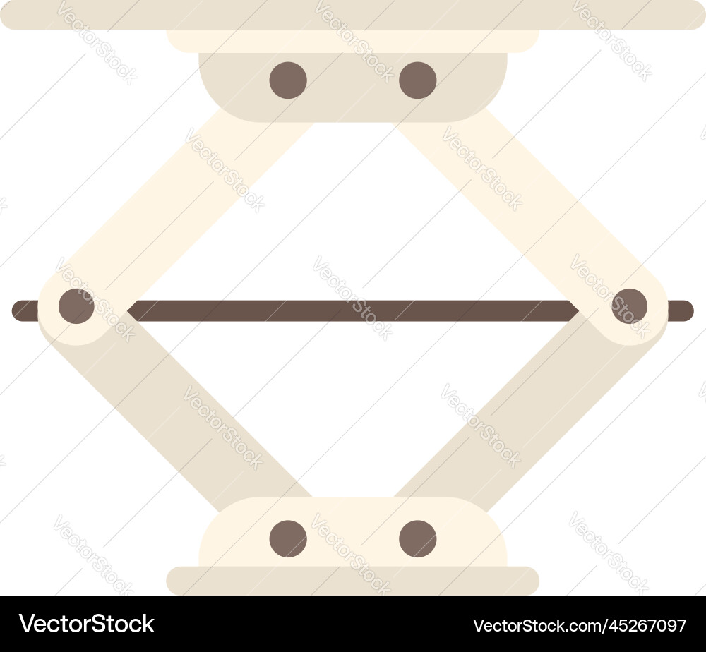 Professional car lift icon flat service Royalty Free Vector