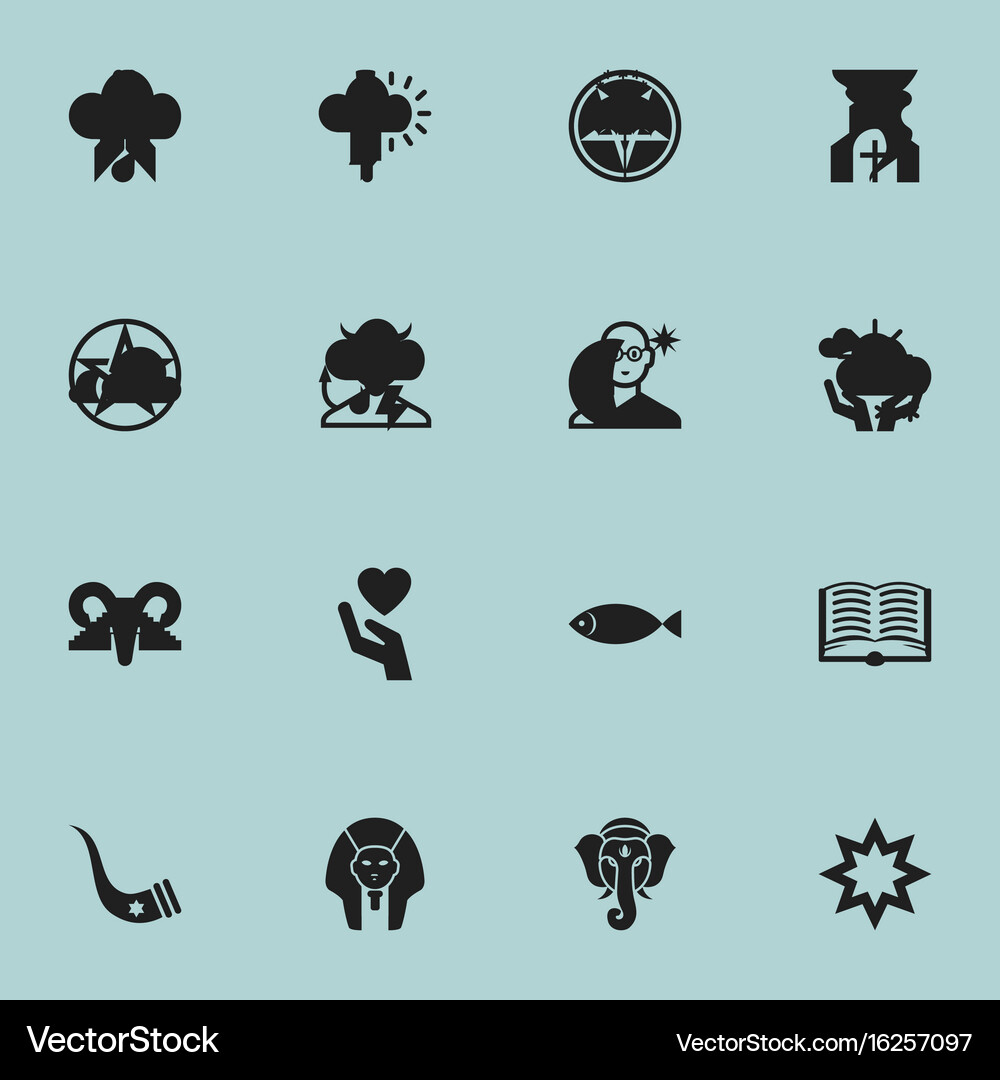 Set 16 editable dyne icons includes symbols Vector Image