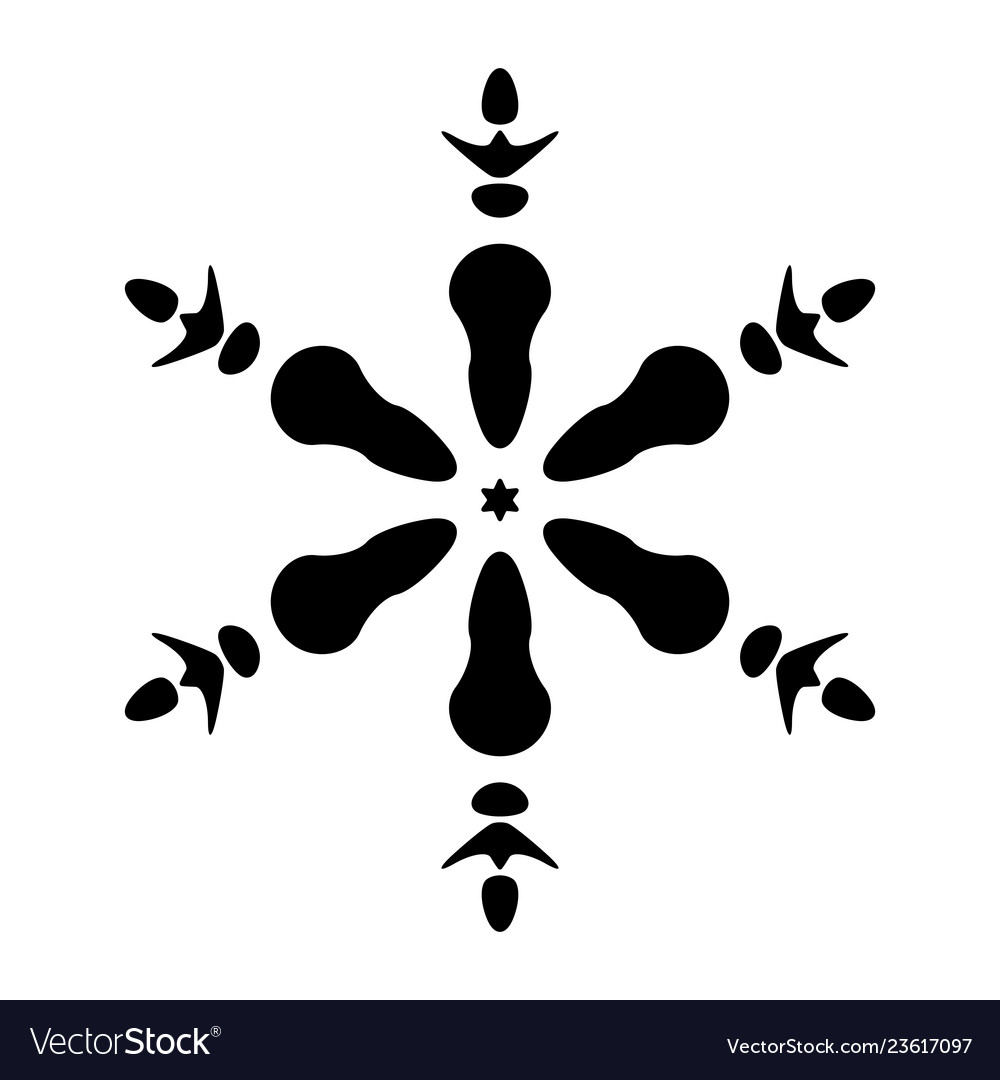 Simple snowflake isolated Royalty Free Vector Image