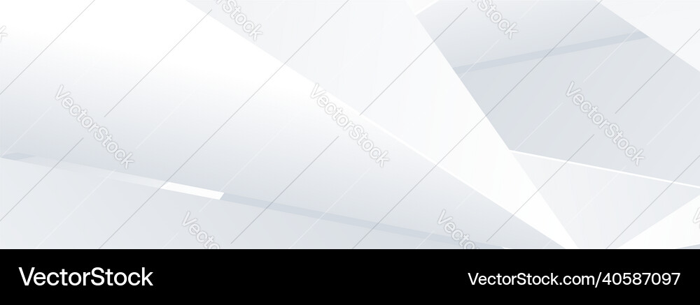 White abstract wide banner graphic design Vector Image