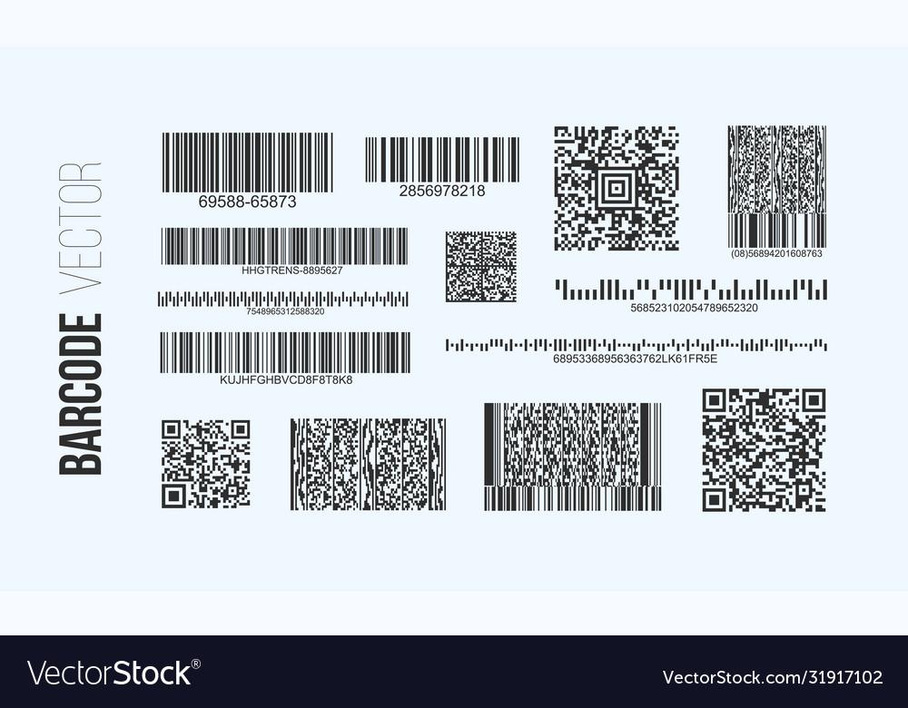 Barcode label set Royalty Free Vector Image - VectorStock