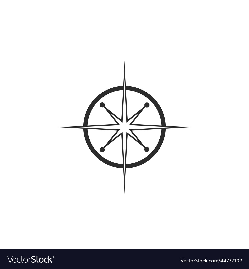 Compass icon template Royalty Free Vector Image