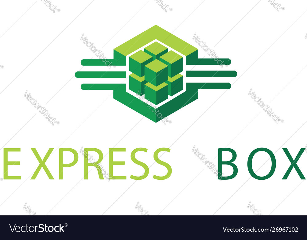 Express box Royalty Free Vector Image - VectorStock
