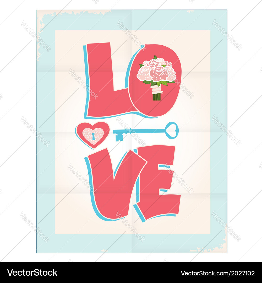 Love greeting card or poster design Royalty Free Vector