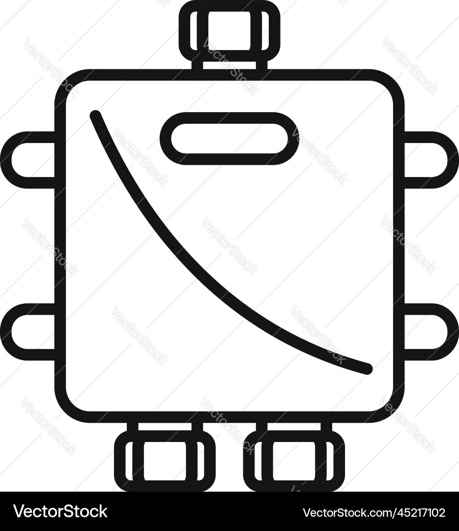 Metal junction box icon outline electric Vector Image