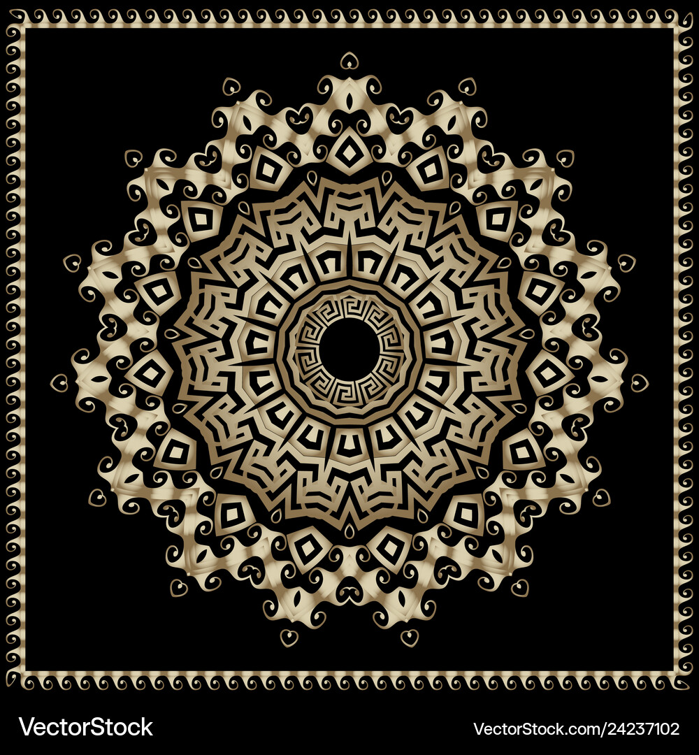 Ornamental round mandala pattern floral ornate Vector Image