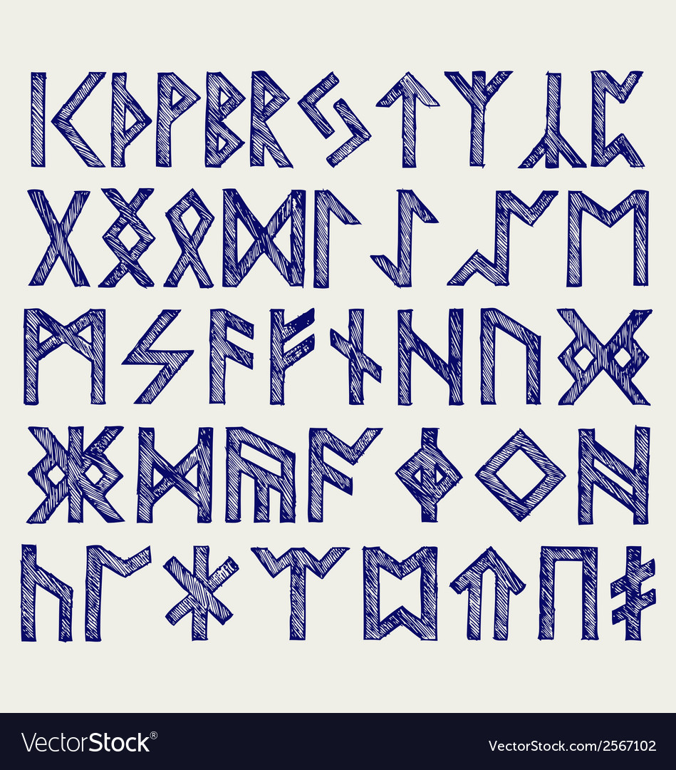 Runic script Royalty Free Vector Image - VectorStock