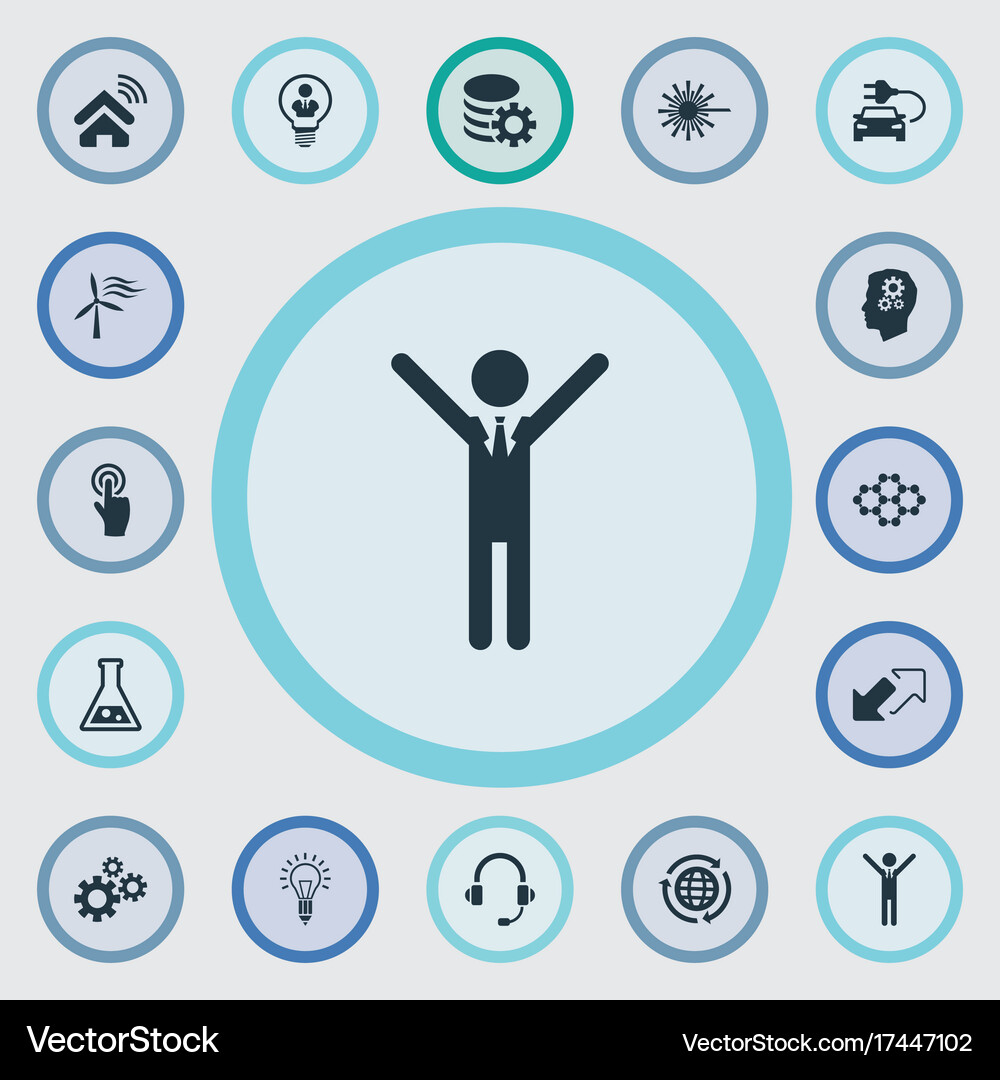 Set of simple creativity icons Royalty Free Vector Image